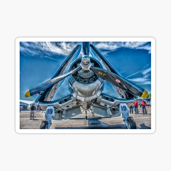 "WWII Navy Corsair fighter aircraft" Sticker by joesaladino | Redbubble
