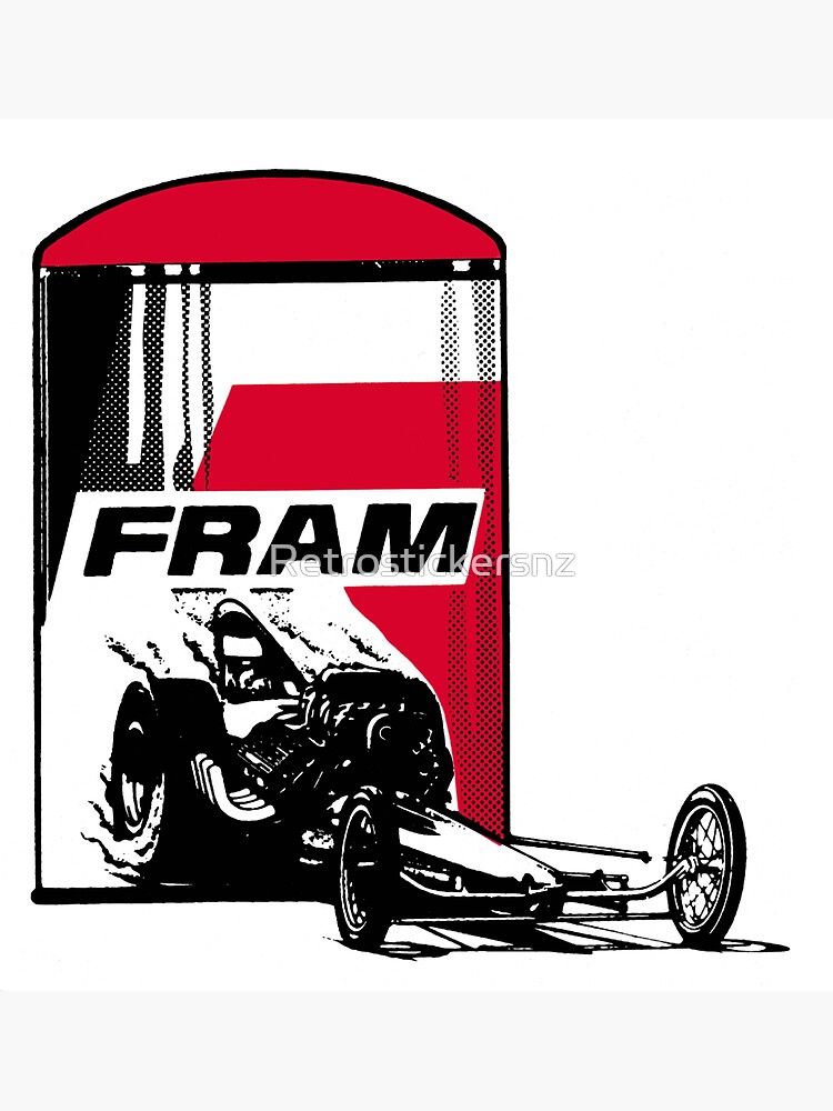 "FRAM" Sticker for Sale by Retrostickersnz | Redbubble