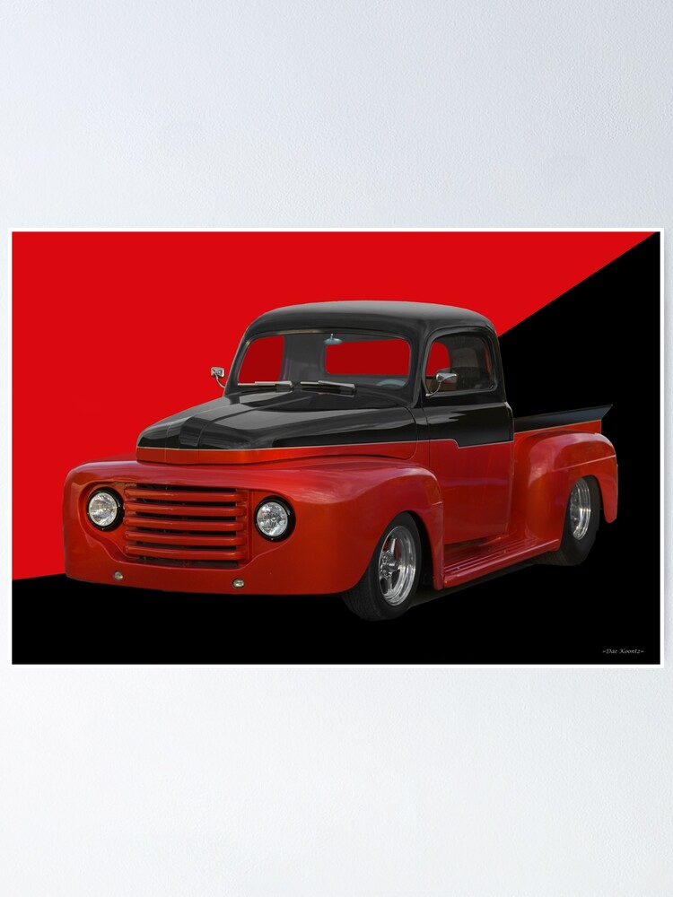 "1950 Ford F100 Stepside Pickupe" Poster by DaveKoontz | Redbubble