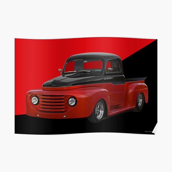 "1950 Ford F100 Stepside Pickupe" Poster by DaveKoontz | Redbubble