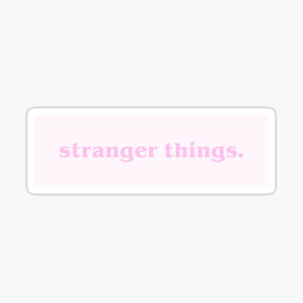 "stranger things" Sticker for Sale by mjjul | Redbubble