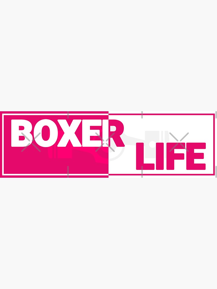 "Boxer Life - Style 4" Sticker for Sale by NoziDesigns | Redbubble