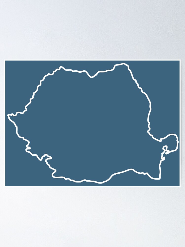 "Romania map contour" Poster by AlexaDesign | Redbubble
