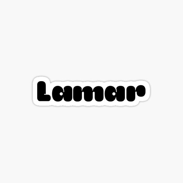 "Lamar" Sticker for Sale by Shalomjoy | Redbubble
