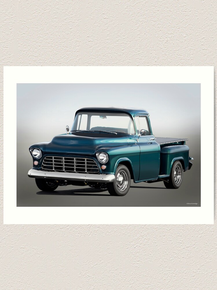 "1955 Chevrolet 3100 Stepside Pickup" Art Print by DaveKoontz | Redbubble