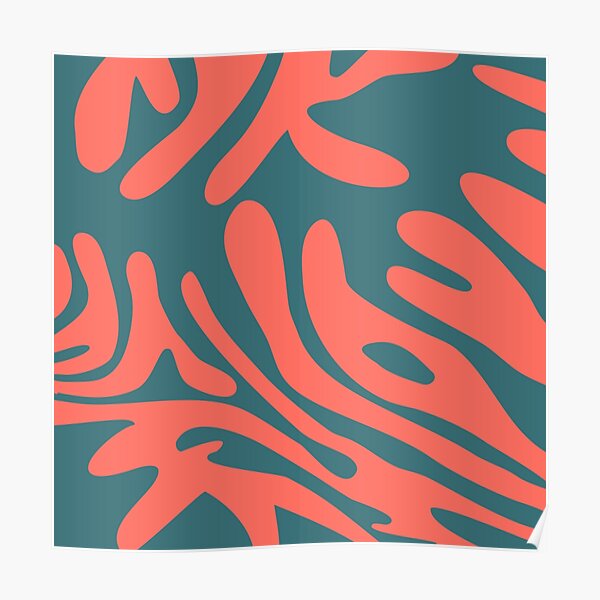 "Living Coral in the Deep Sea - Pantone Color Trend 2019" Poster for ...