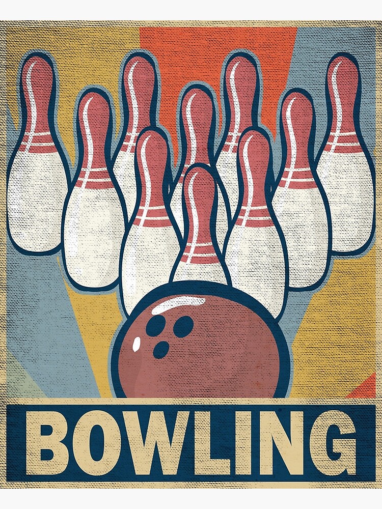 "Retro vintage bowling" Poster by Ventein | Redbubble
