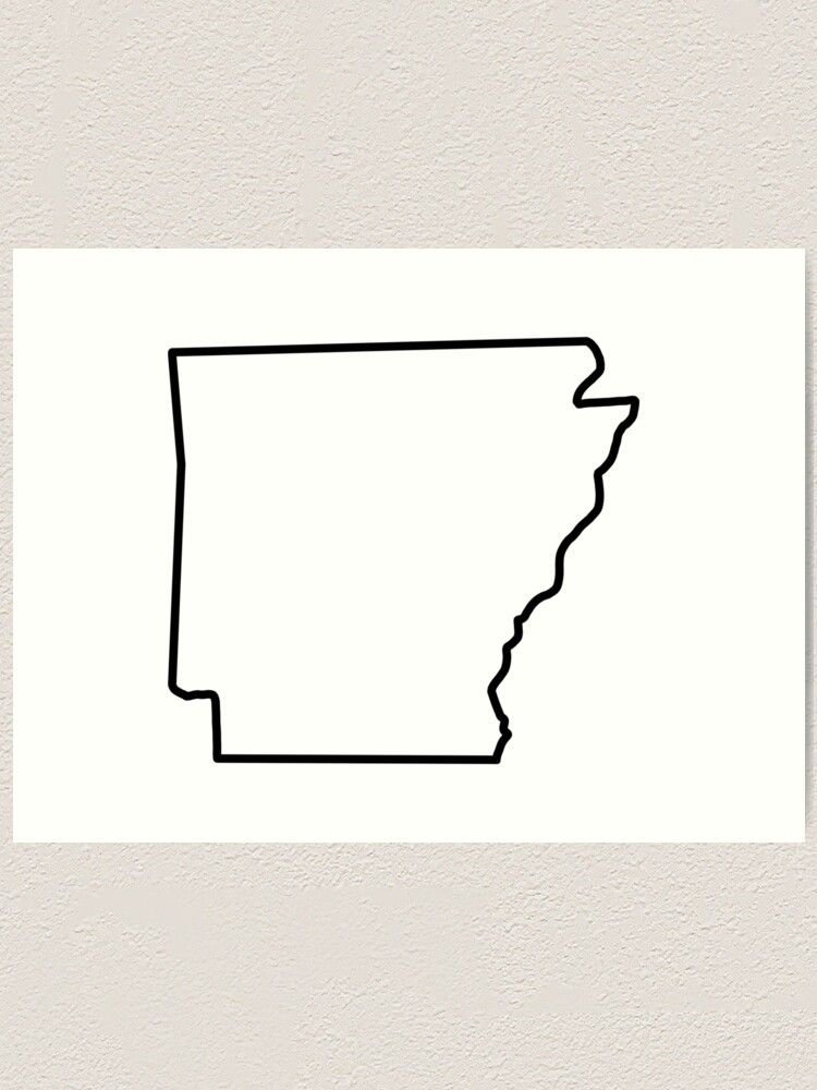 "Arkansas State Outline" Art Print for Sale by Tricia Murdock | Redbubble