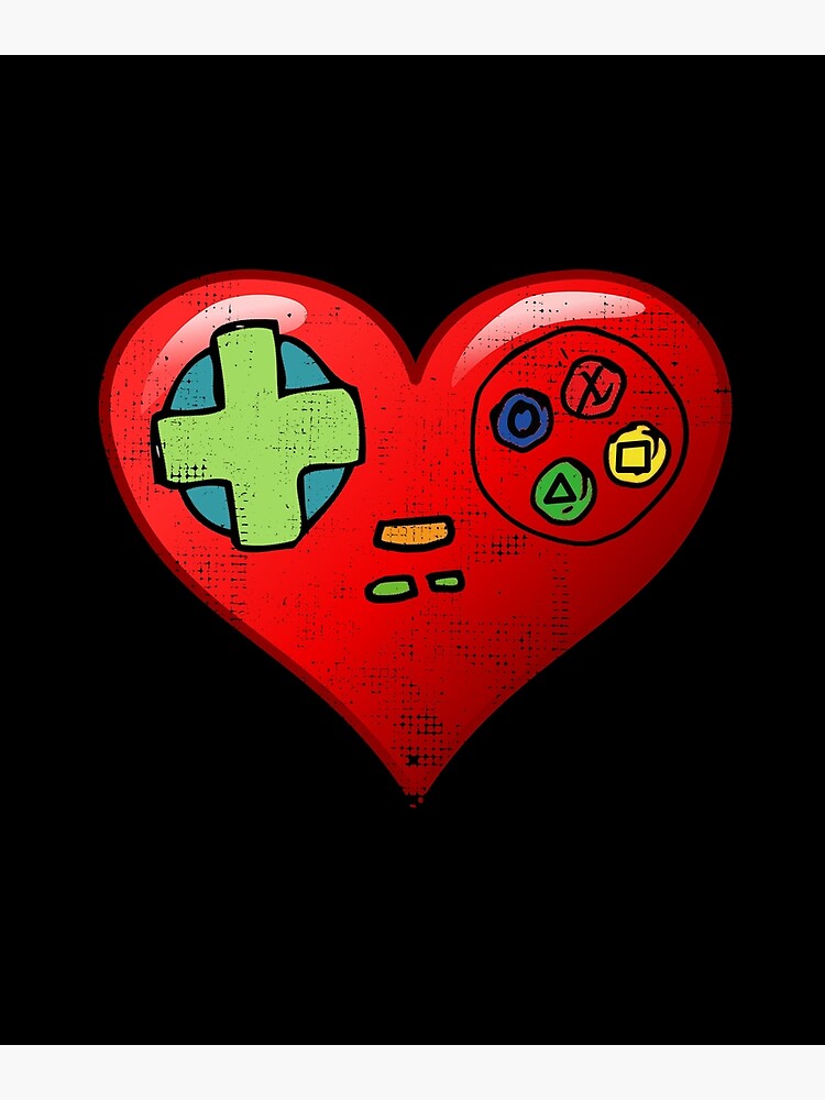 "Gamer Heart" Poster by donpakito | Redbubble