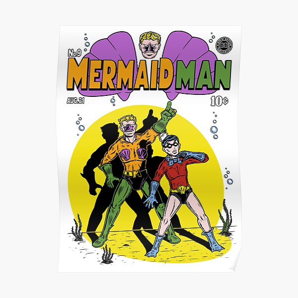 "MERMAN" Poster by firebrander | Redbubble