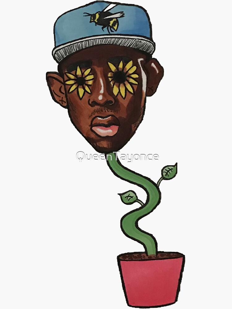 "Flower Boy Cartoon " Sticker for Sale by QueenTayonce | Redbubble