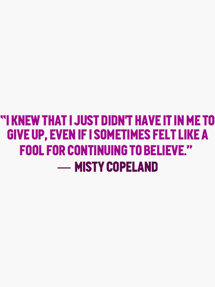 "Misty Copeland" Sticker by FossilFreeAU | Redbubble