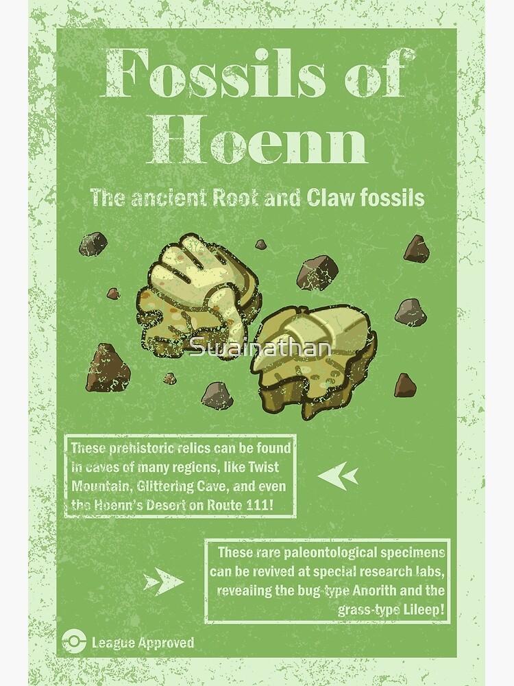 "Fossils of Hoenn Ad" Poster for Sale by Swainathan | Redbubble
