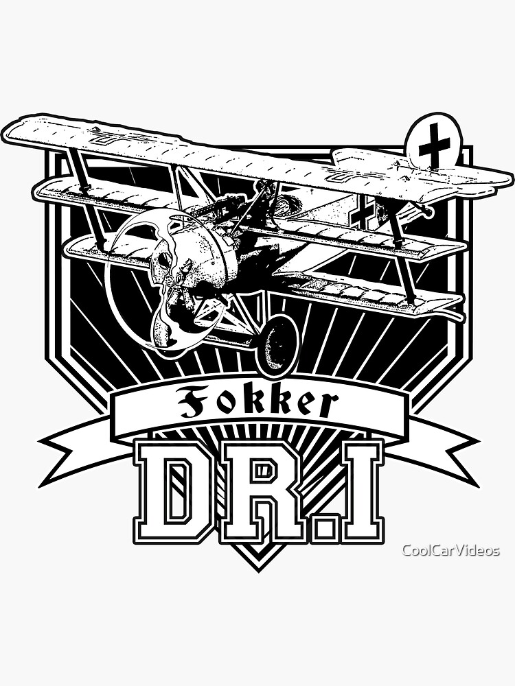 "Fokker DR1" Sticker for Sale by CoolCarVideos | Redbubble
