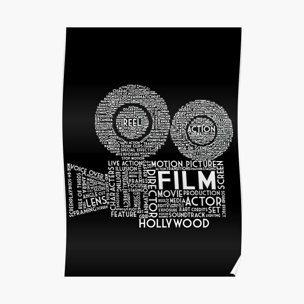 "Film Camera Typography - White" Poster for Sale by Jazzsquare | Redbubble