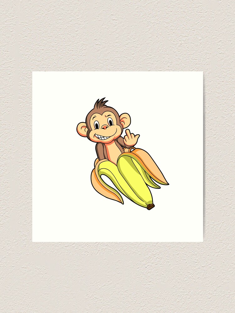"Middle Finger Monkey" Art Print for Sale by Dwarf-Monkey | Redbubble