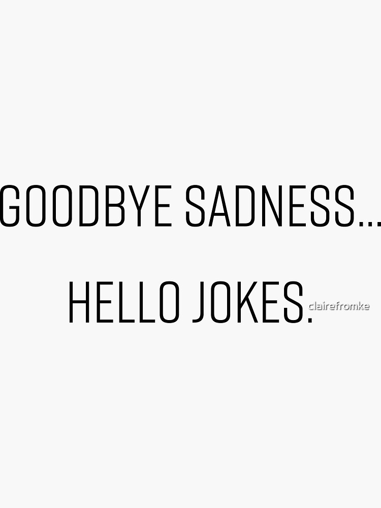 "Hello Jokes" Sticker for Sale by clairefromke | Redbubble