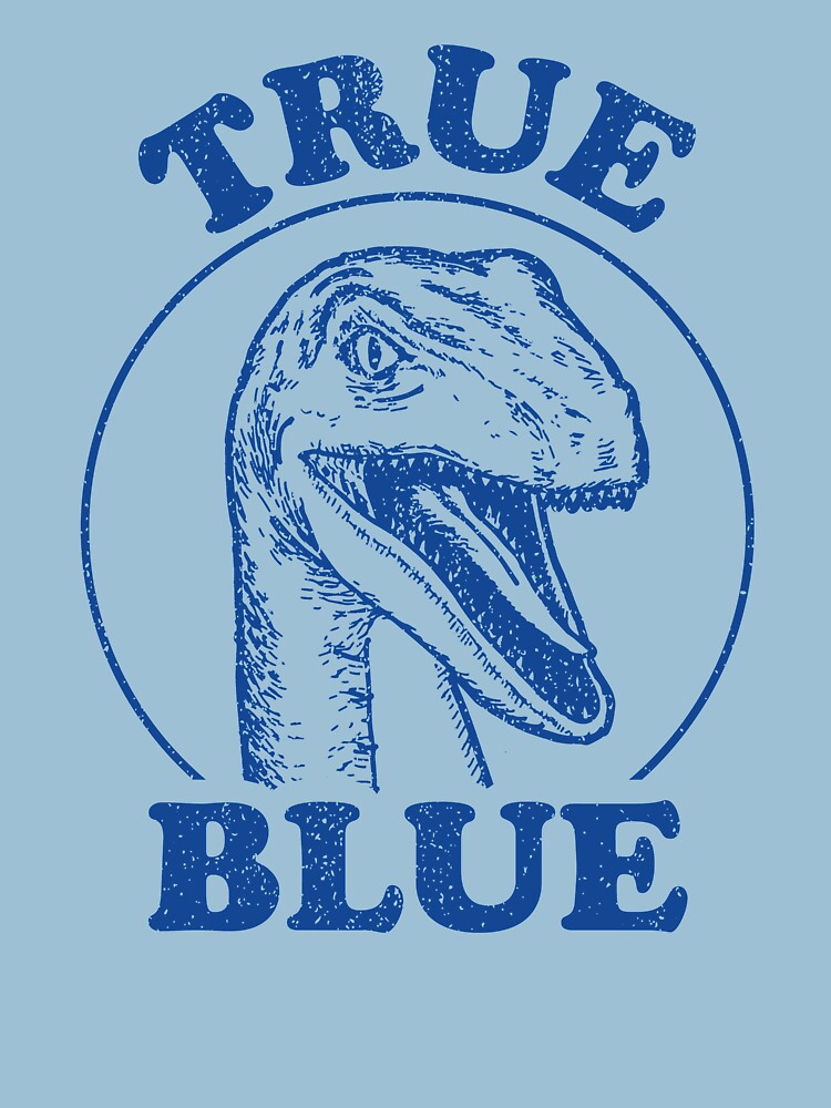 "True Blue Raptor" T-shirt for Sale by Tabner | Redbubble | blue ...
