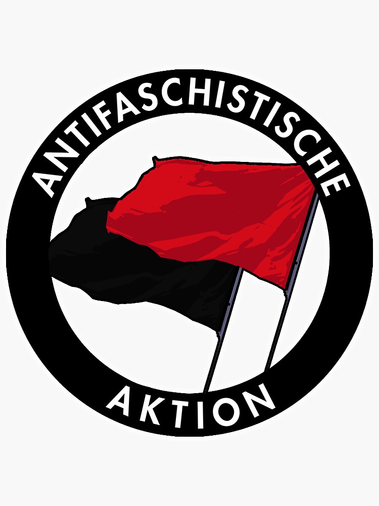 "Modernized Antifa Logo" Sticker by leftwingvapour | Redbubble