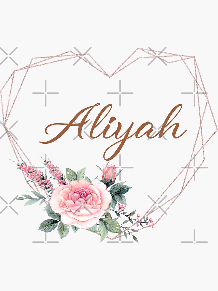 "Aliyah Rose Heart Wreath" Sticker for Sale by EbethS | Redbubble