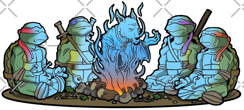 "tmnt campfire" by nutellabeard | Redbubble