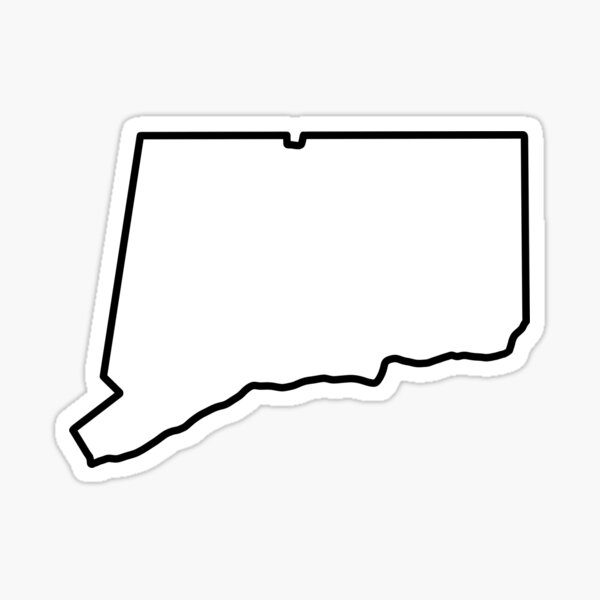 "Connecticut State Outline " Sticker for Sale by chocmusings | Redbubble