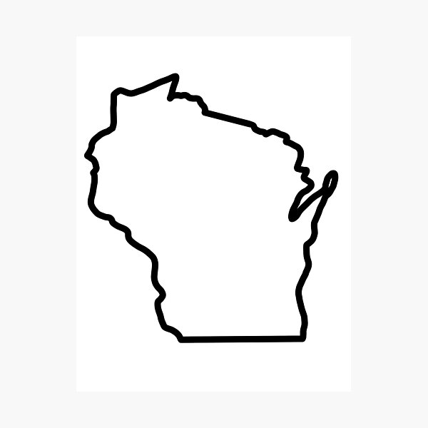 Lámina fotográfica «Esquema del estado de Wisconsin» de chocmusings ...