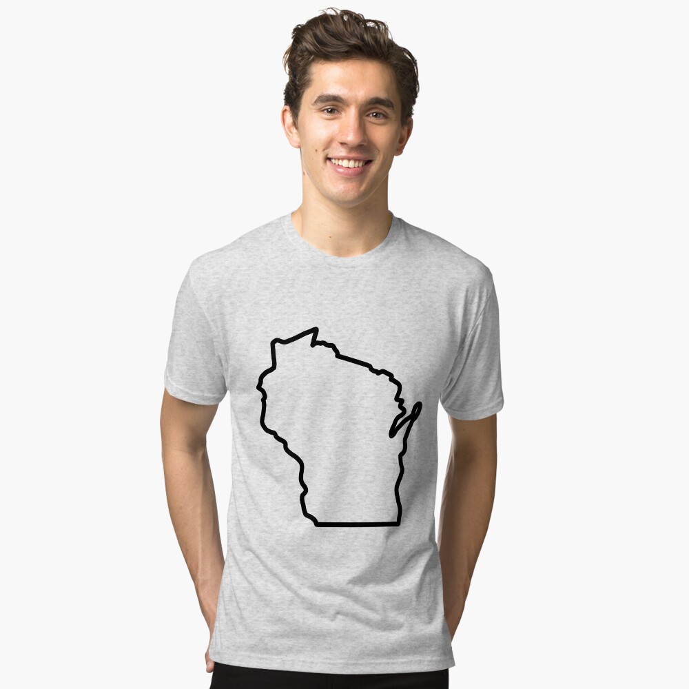"Wisconsin State Outline" Sticker for Sale by Tricia Murdock | Redbubble