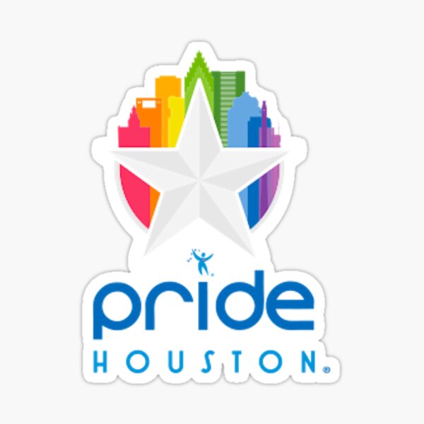 "PRIDE HOUSTON" Sticker by AbigailMinchew | Redbubble