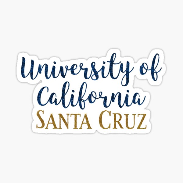 "University of California Santa Cruz" Sticker by baileyvannatta | Redbubble
