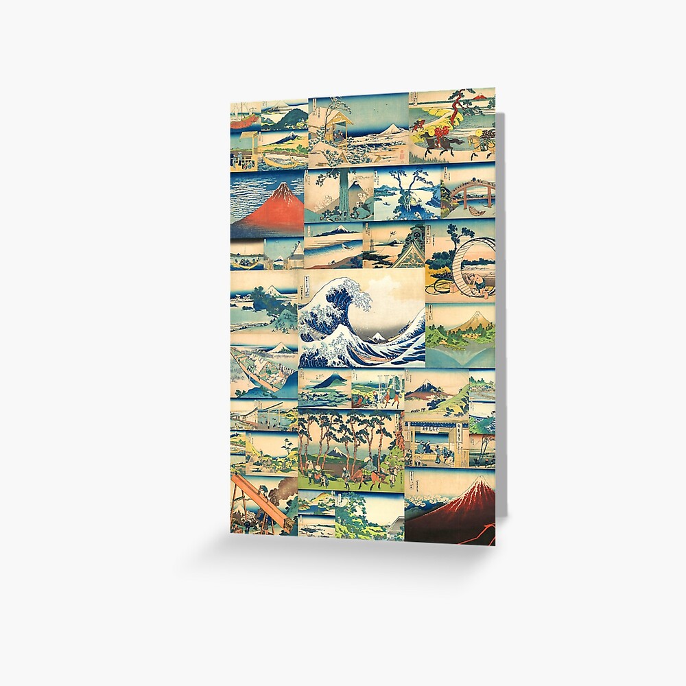 "Hokusai, Thirty-six Views of Mt. Fuji" Greeting Card for Sale by judgeart | Redbubble