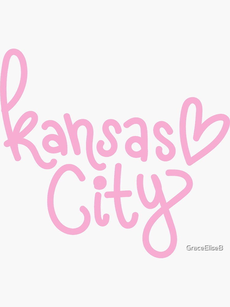 "Kansas City (Pink)" Sticker for Sale by GraceEliseB | Redbubble