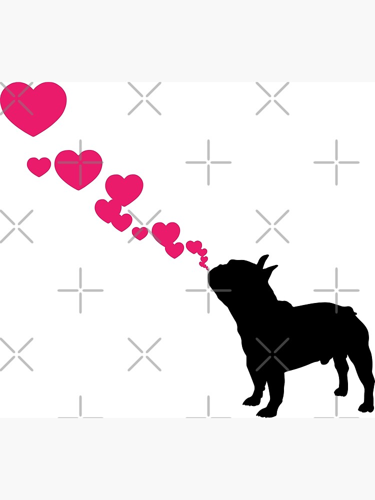 "French Bulldog Heart" Art Print for Sale by DogsHearted | Redbubble