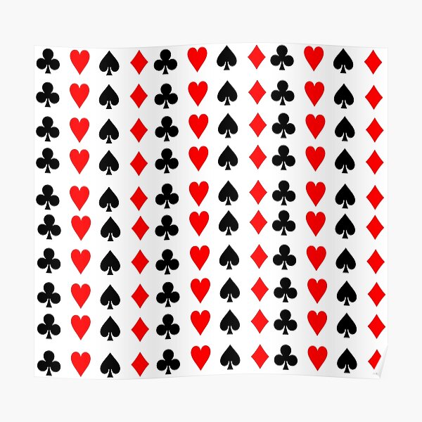 "Card Symbols Pattern" Poster by msleslier346 | Redbubble
