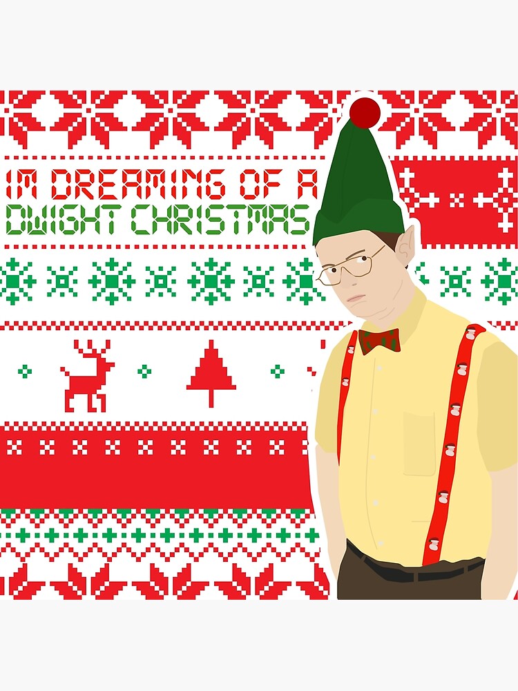 "Dwight Christmas Elf The Office" Poster for Sale by diannamallen ...