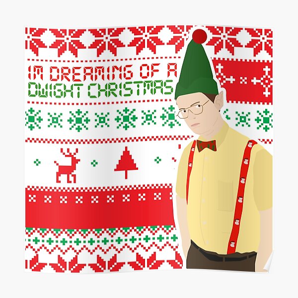 "Dwight Christmas Elf The Office" Poster for Sale by diannamallen ...