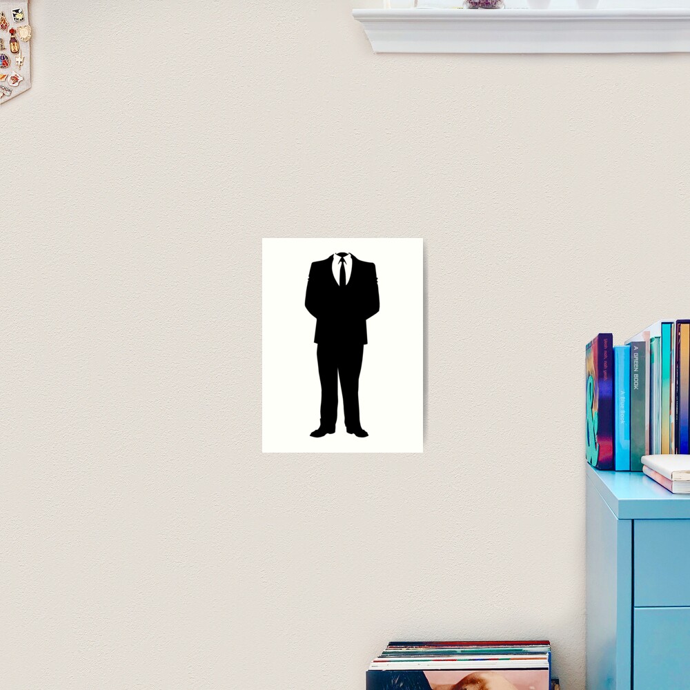 "Anonymous Headless Suit Man Silhouette" Art Print by AaronIsBack ...