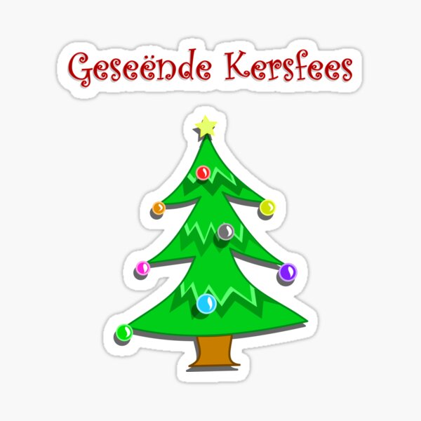"Afrikaans Merry Christmas - Geseënde Kersfees" Sticker for Sale by ...