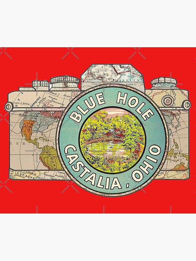"Map Camera with Blue Hole Castalia Ohio Vintage Travel Decal image in ...