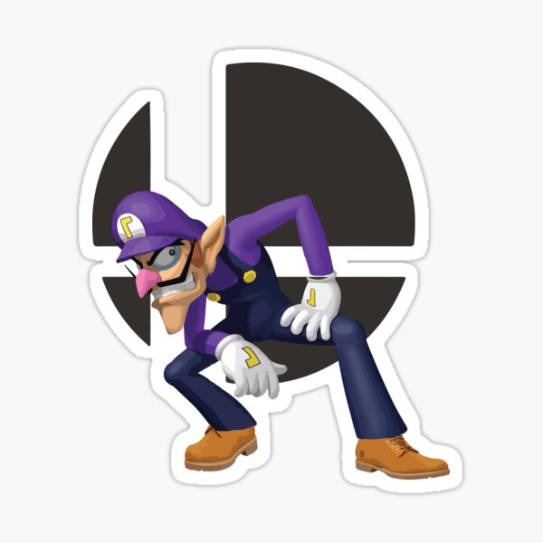 Waluigi Smash Stickers | Redbubble