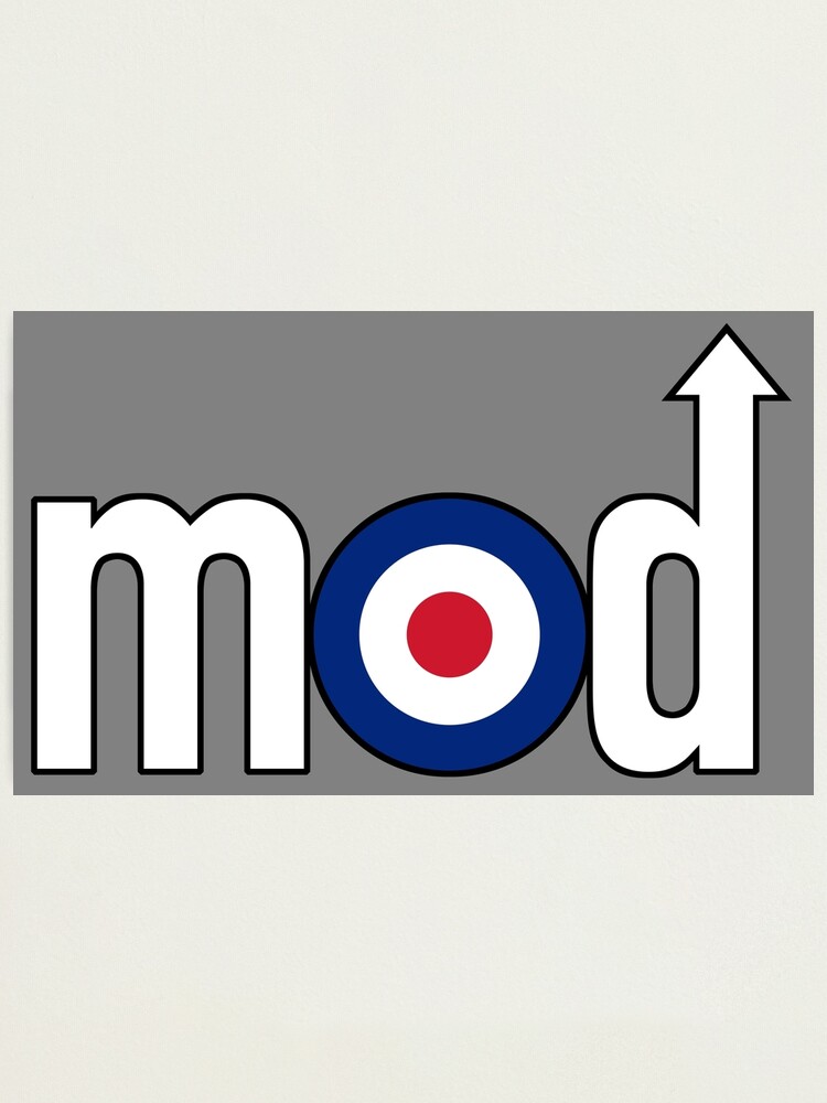 "Mod Logo with Arrow, White (Medium)" Photographic Print by ...