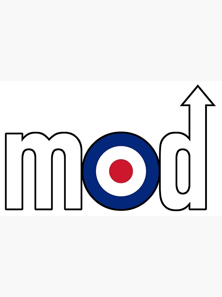 "Mod Logo with Arrow, White, Small Design" Poster for Sale by ...