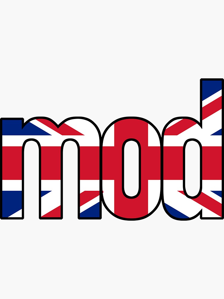 "Mod Logo with Union Jack Fill" Sticker by shavenmonkeys | Redbubble