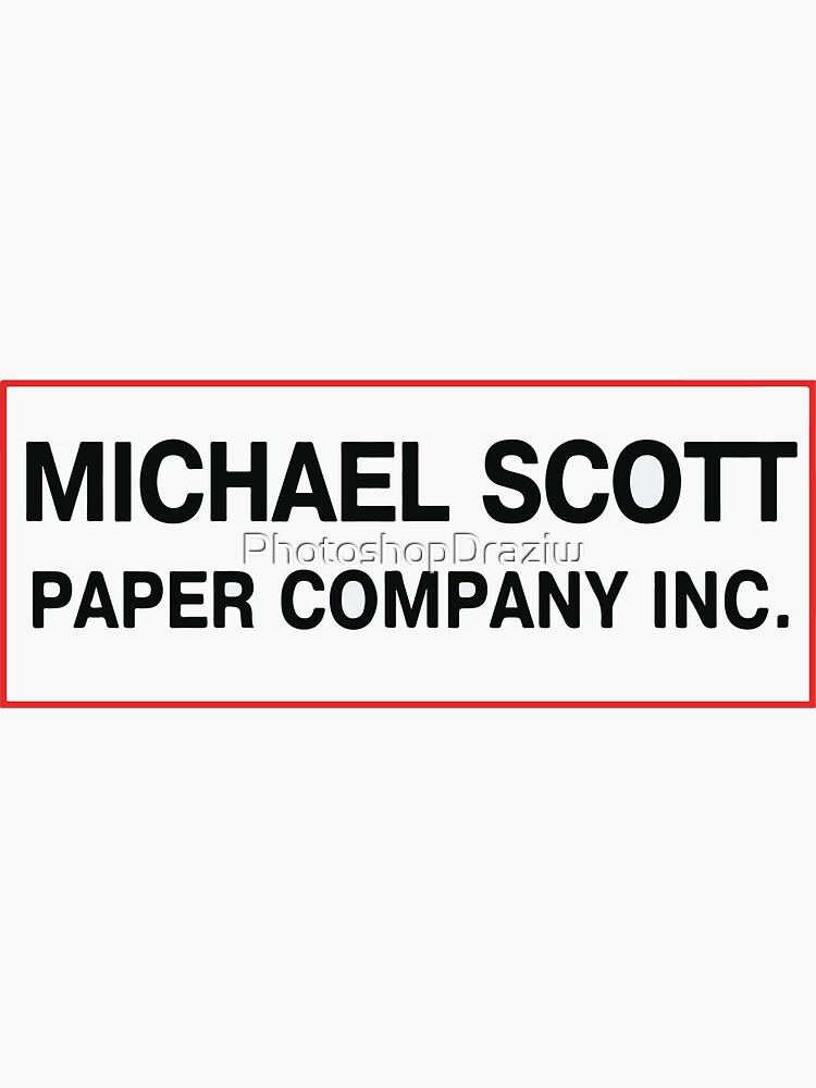 "Michael Scott Paper Company - The Office US" Sticker by ...