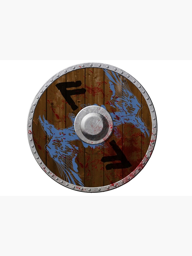 "Muninn and Huginn Shield - Rune of Odin - shield art, norse, viking ...