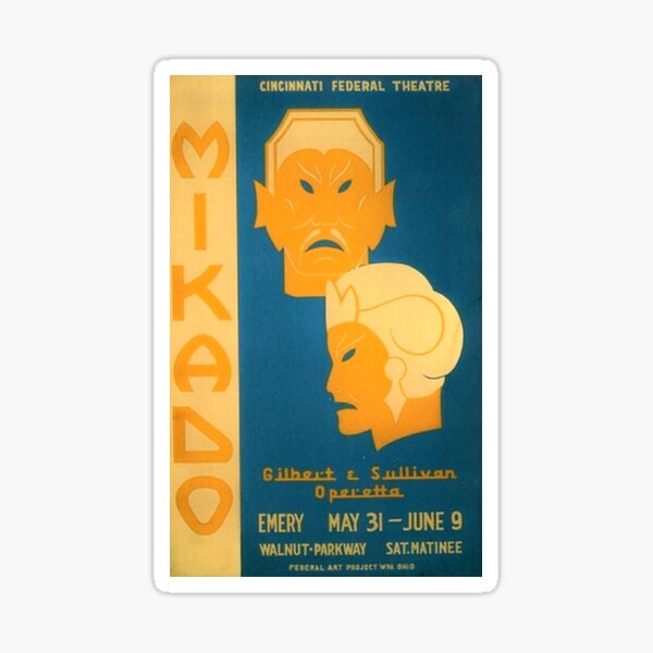 "The Mikado" Sticker for Sale by ExpressingSelf | Redbubble