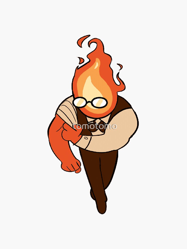 "Grillby" Sticker by tomotomo | Redbubble