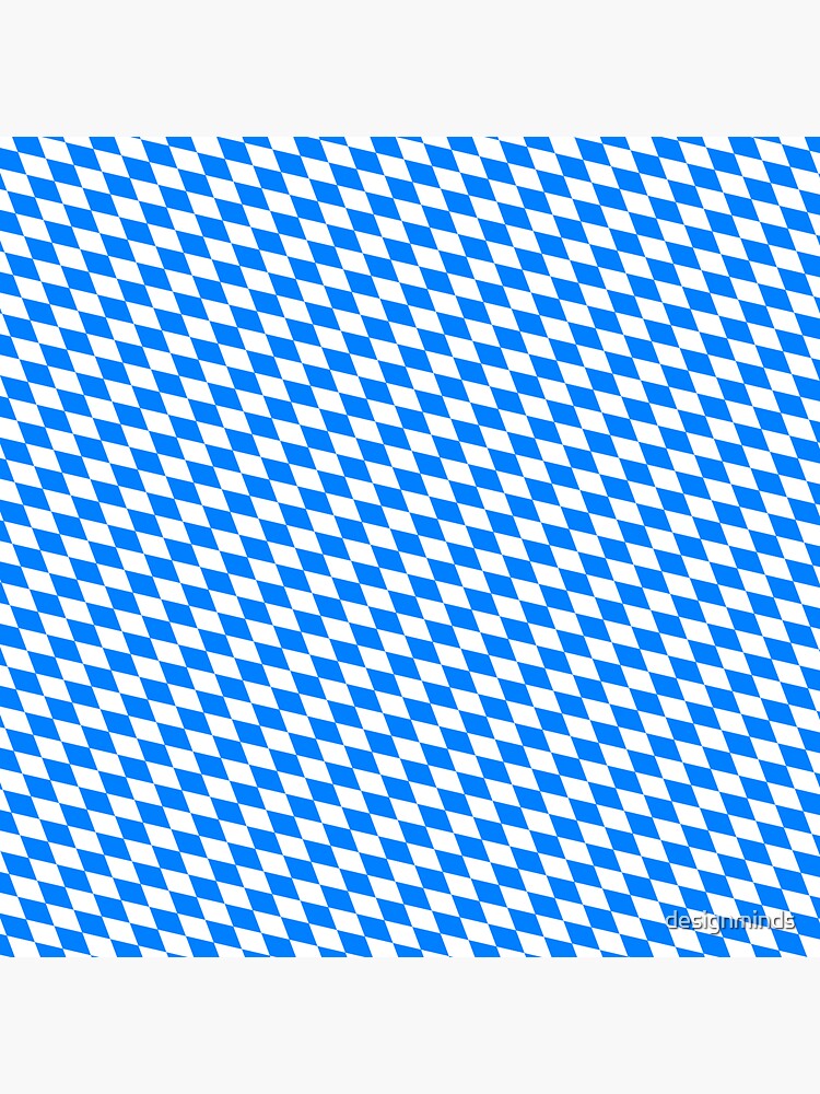"Bavarian Blue and White Diamond Flag Pattern" Sticker for Sale by ...