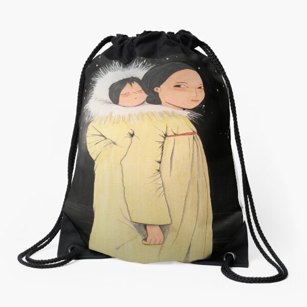 "Inuit mother and child" Drawstring Bag for Sale by sophiehirsch ...