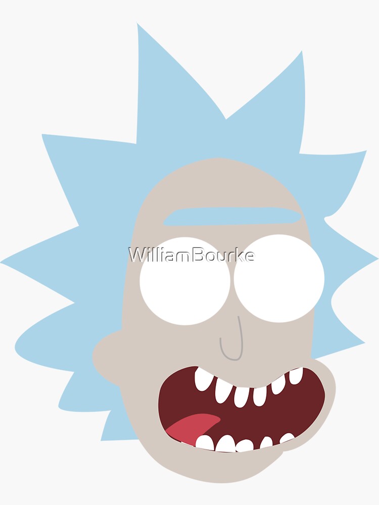 "Simplistic Rick Sanchez " Sticker by WilliamBourke | Redbubble